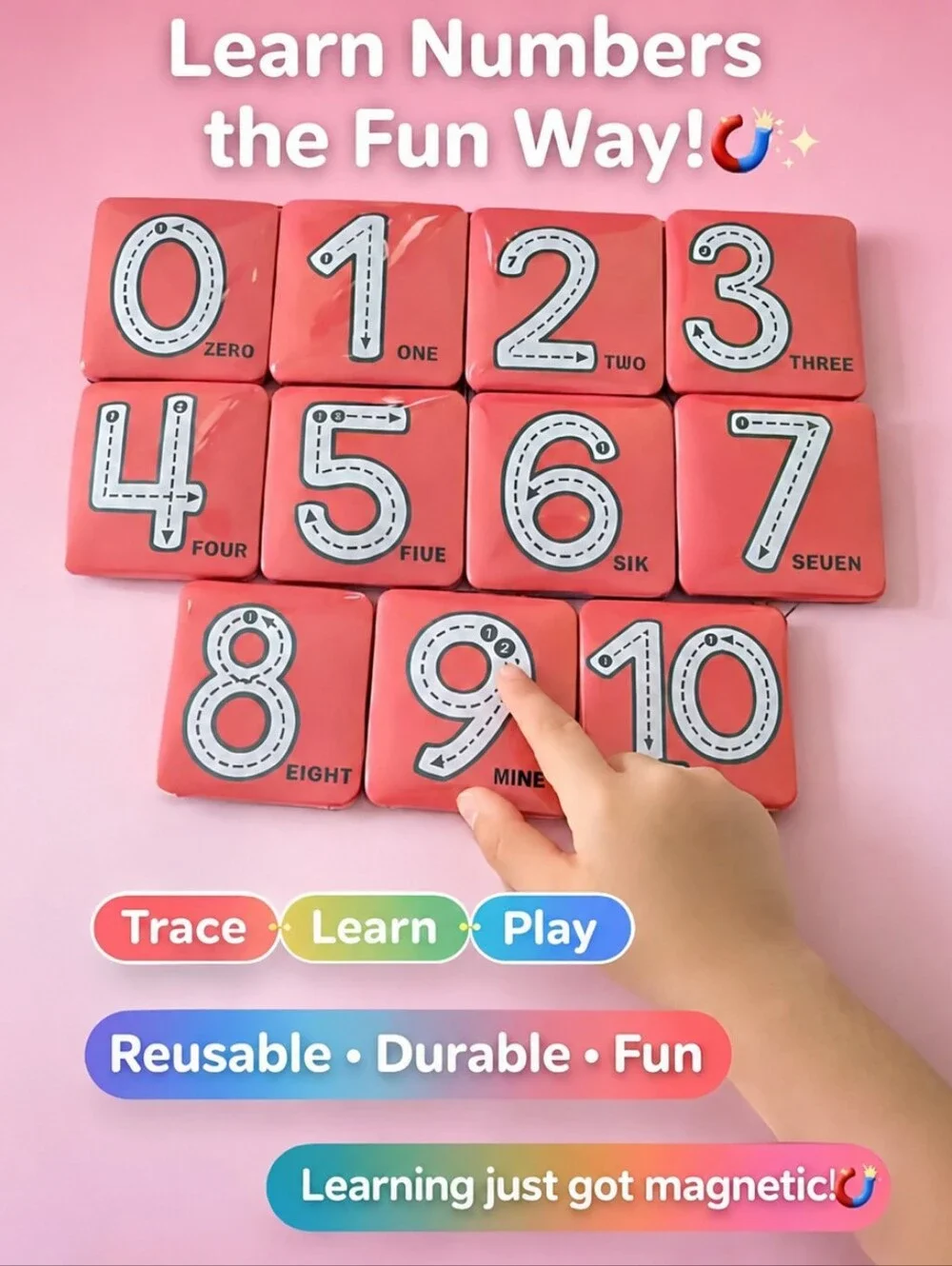 Toys | Kids Magnetic Number Tracing Magnets | Poshmark